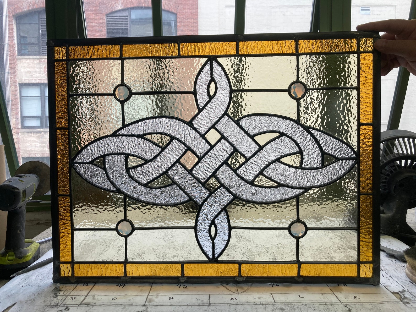 Celtic Knot Stained Glass Window - Etsy