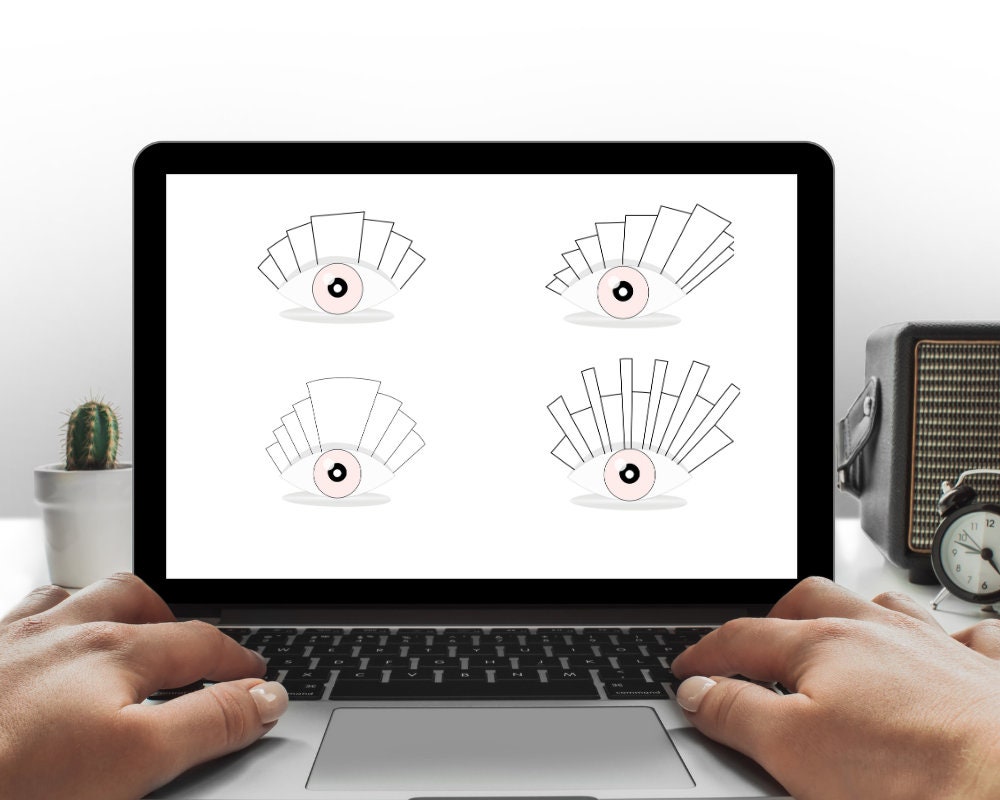 Lash Mapping Sheets, Lash Mapping Templates, Eyelash Extensions ...