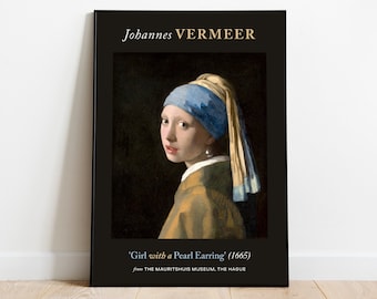 Johannes Vermeer "girl With the Pearl Earring" Poster - Etsy