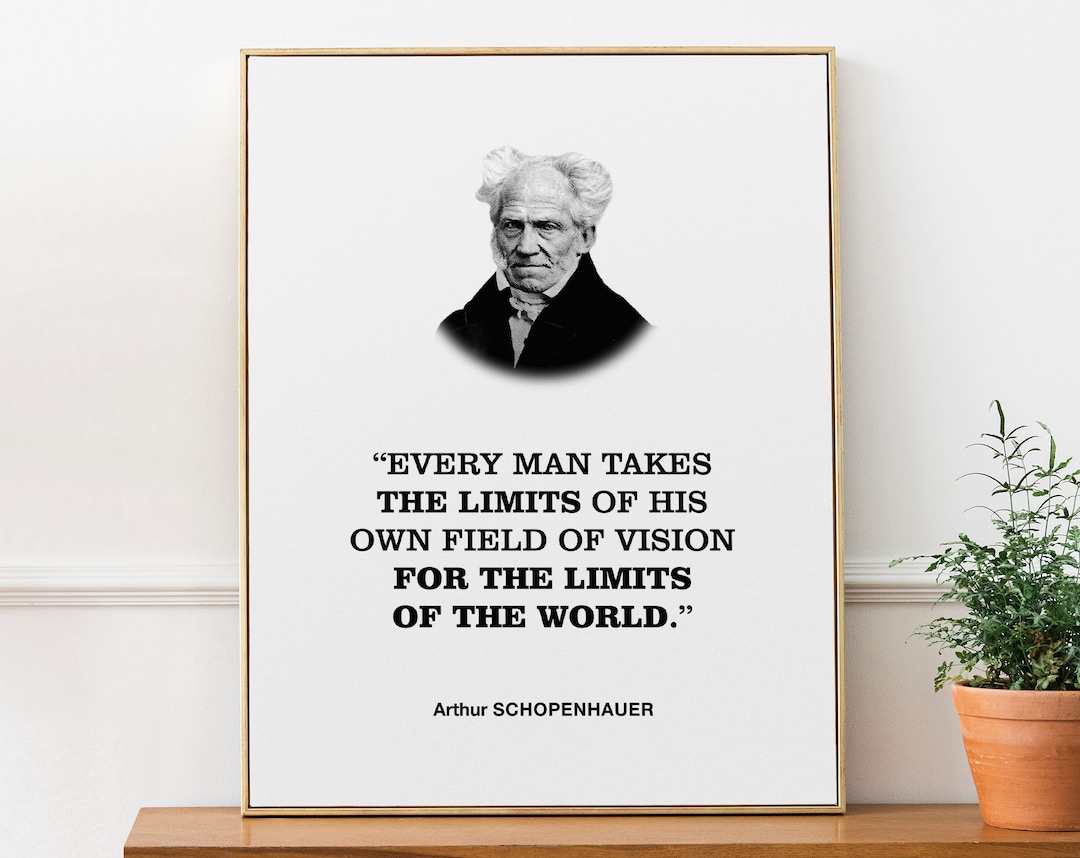 Schopenhauer Motivational Quote Wall Decor Print Poster 'every Man ...