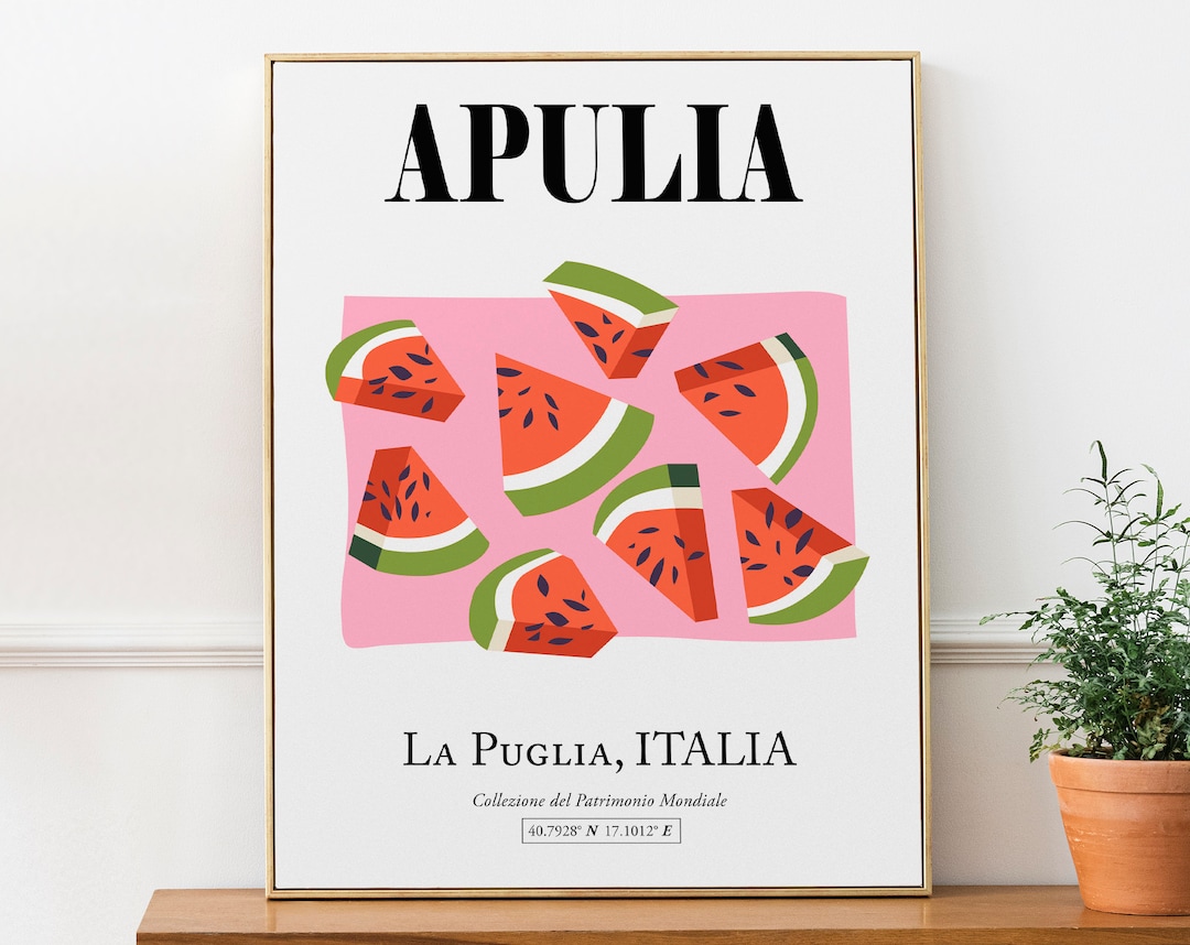 Apulia (puglia), Italy Aesthetic Apulian (pugliese) Watermelons Wall ...