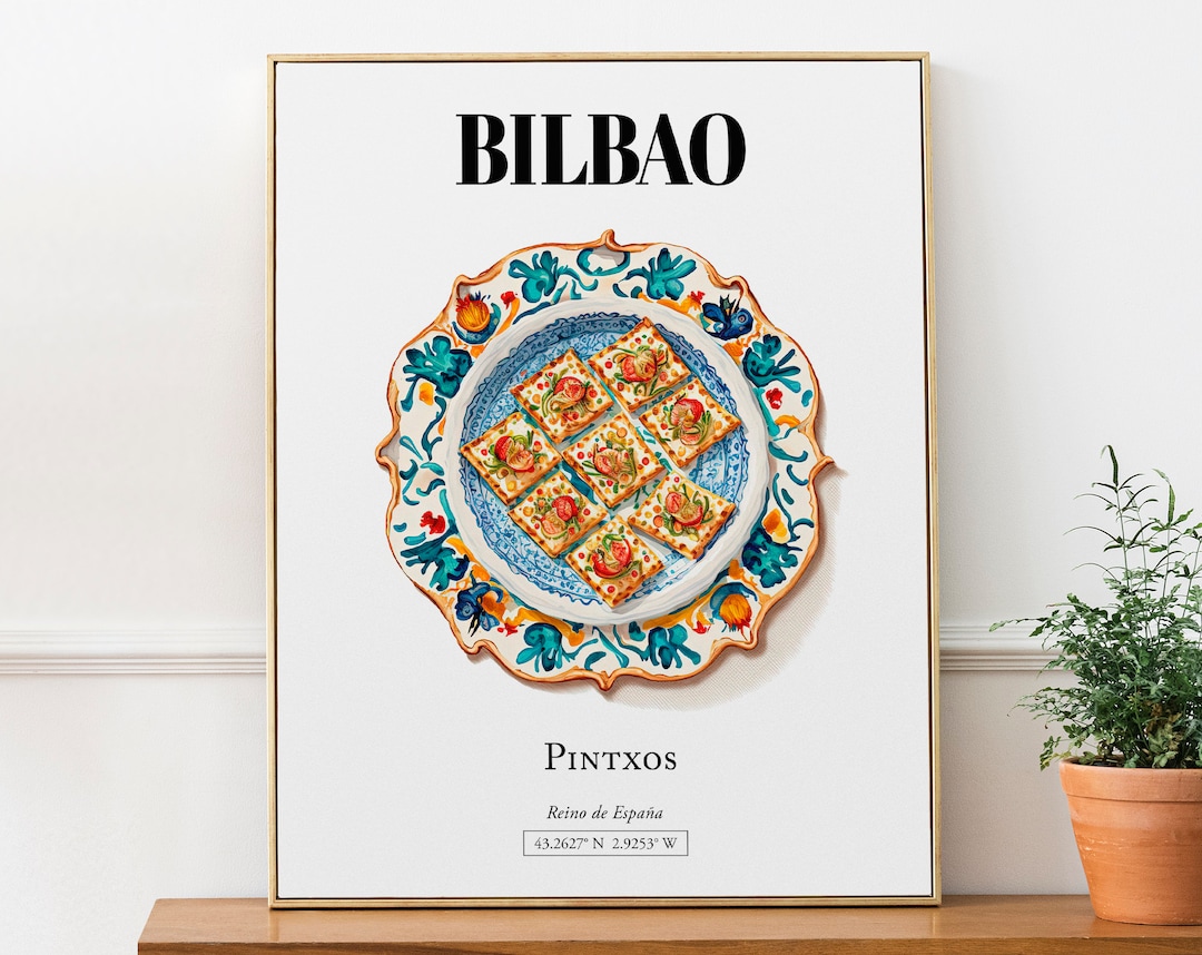 Bilbao, Basque Country (país Vasco), Spain, Pintxos, Wall Decor Print ...