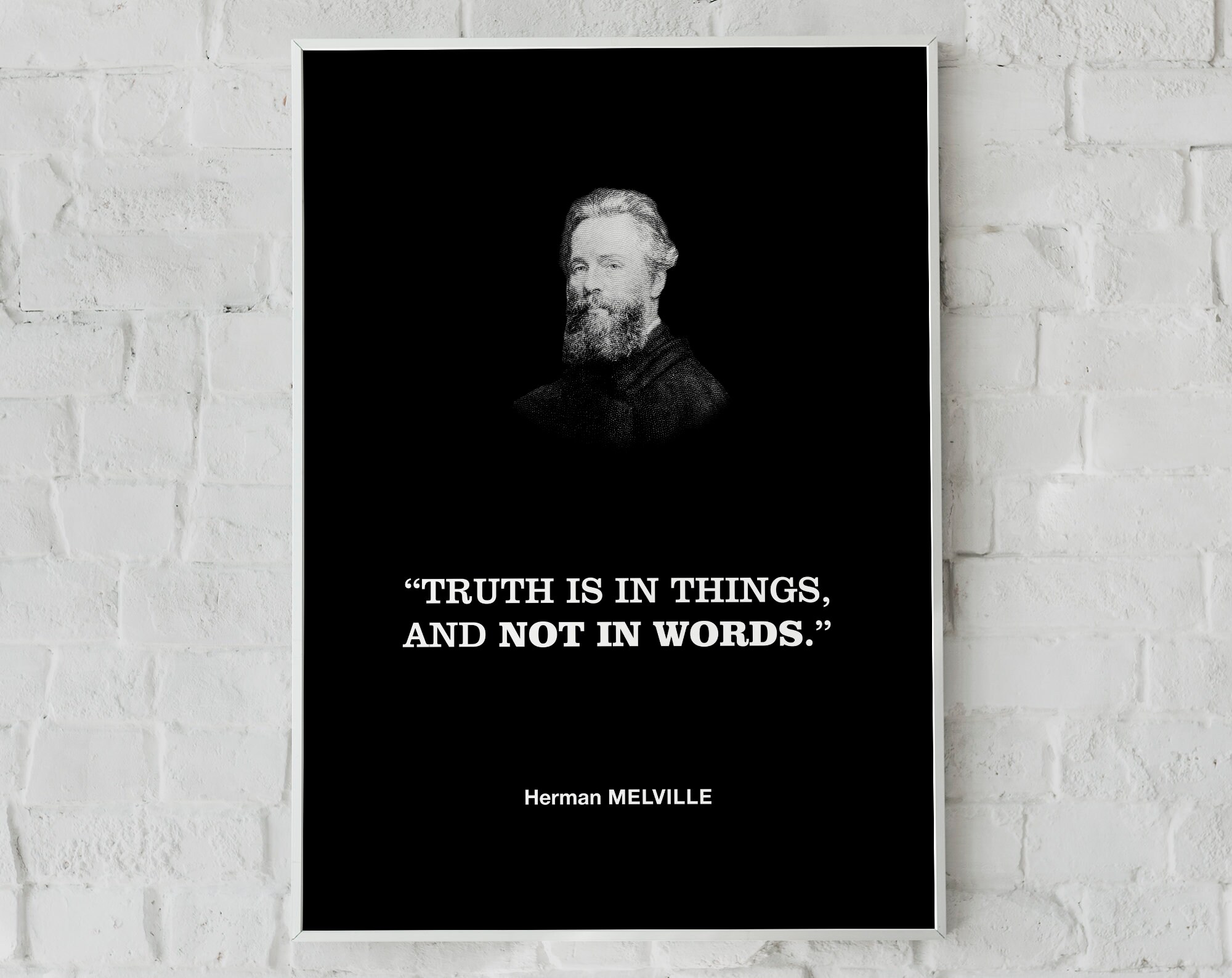 Herman Melville Inspirational Quote Wall Art Print Poster 'truth is in ...