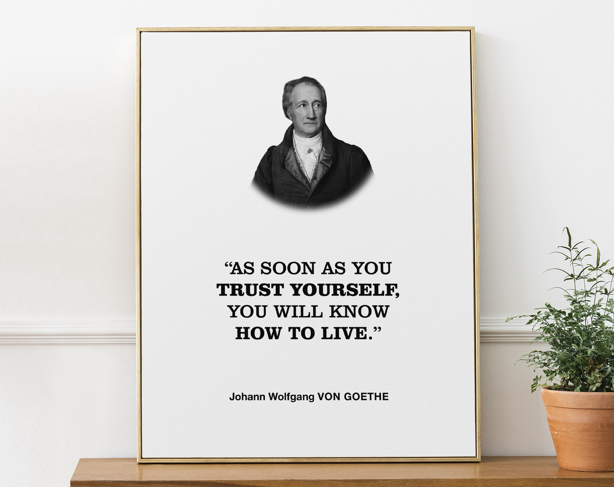 Johann Wolfgang Von Goethe Mental Health Quote Wall Decor Poster 'as ...