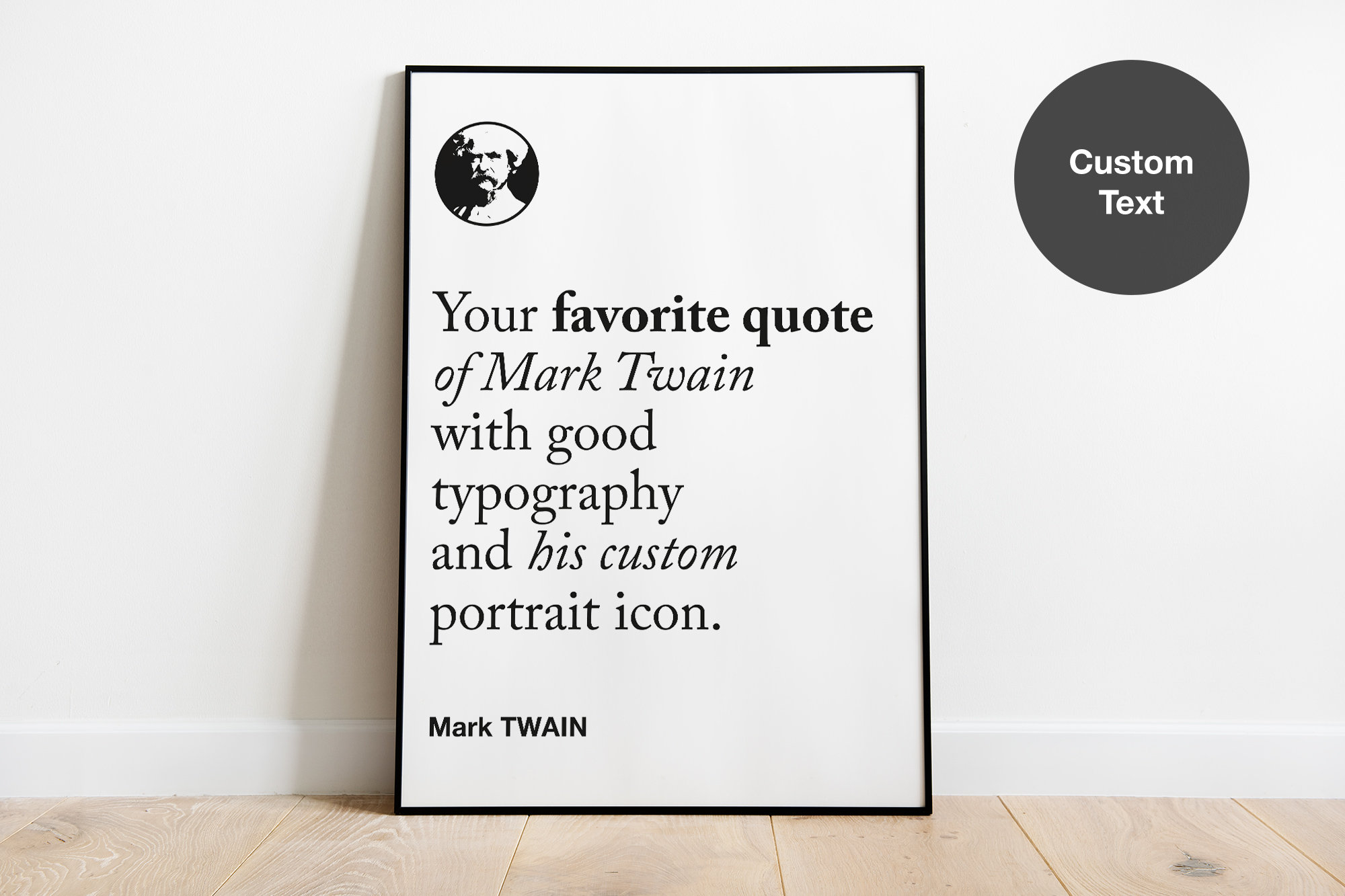 Custom Mark Twain Motivational Quote Wall Decor Print Poster ...