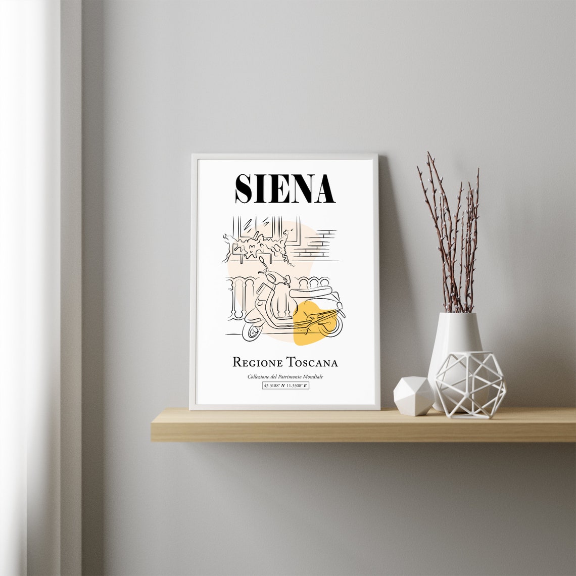 Siena, Italy, Toscana (tuscany) Scooter Siena Wall Decor Print Poster ...