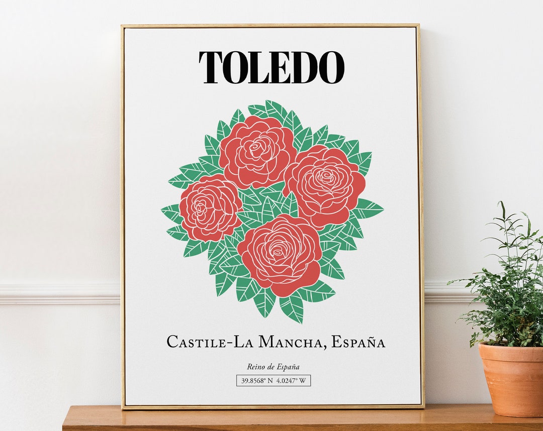 Toledo, Castile-la Mancha, Spain, Damask Rose, Wall Decor Print Poster, Birthday Gift - Etsy