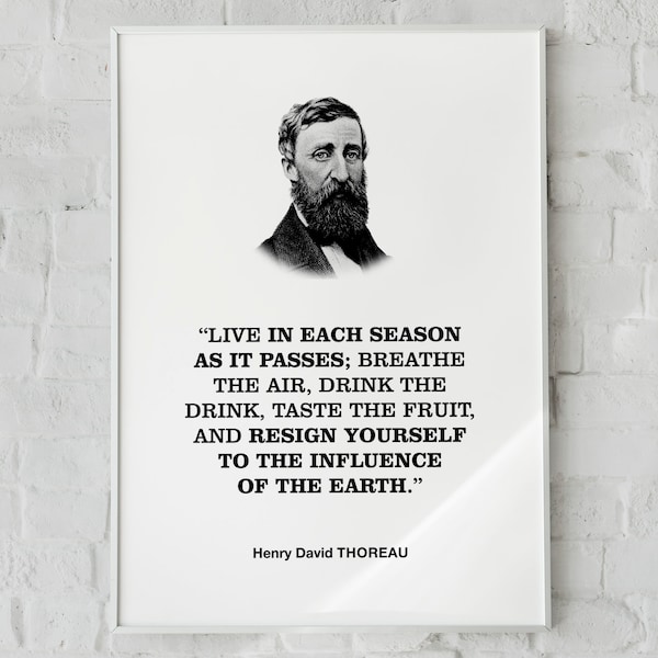 Henry David Thoreau Poster - Etsy