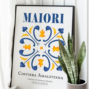 Maiori, Amalfi Coast, Italy Traditional Mediterranean Tile Pattern Wall ...