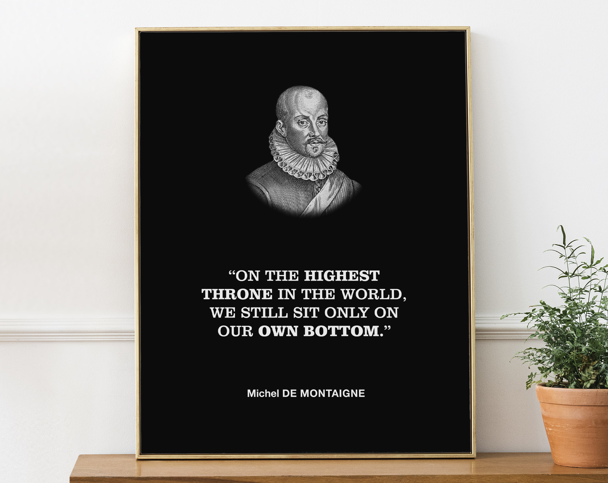 Michel De Montaigne Humorous Quote Wall Art Print Poster 'on the ...