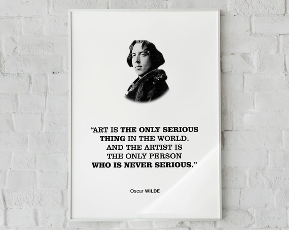 Oscar Wilde Quotation Wall Decor Print Poster 'art is the | Etsy