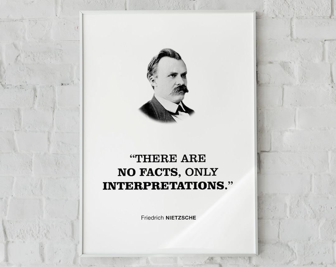Friedrich Nietzsche Quotation Wall Decor Print Poster 'there Are No ...