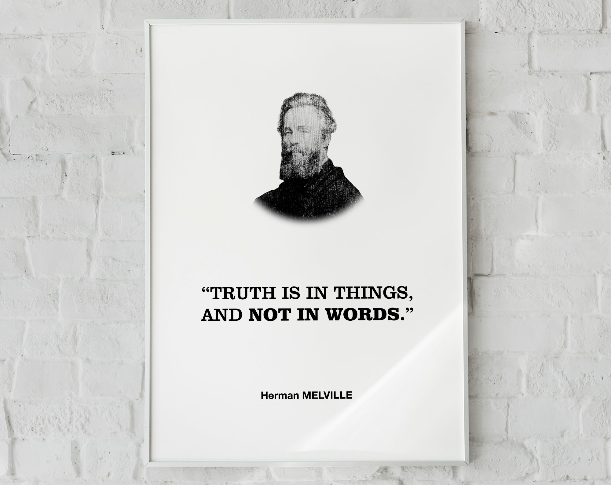 Herman Melville Inspirational Quote Wall Art Print Poster 'truth is in ...