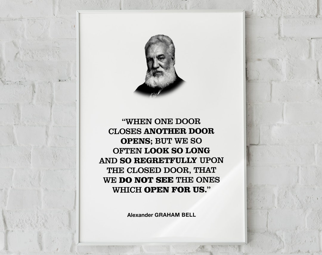 Alexander Graham Bell Inspirational Quote Wall Decor Print Poster 'when ...