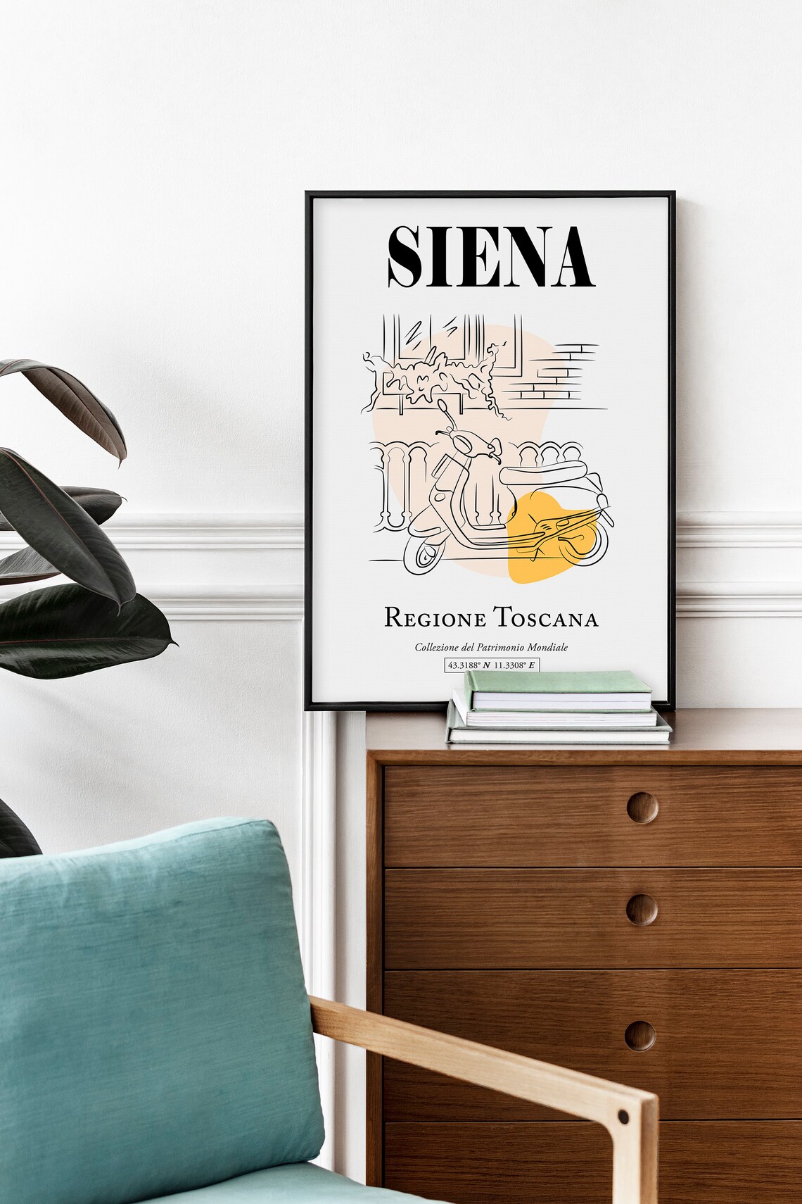 Siena, Italy, Toscana (tuscany) Scooter Siena Wall Decor Print Poster ...