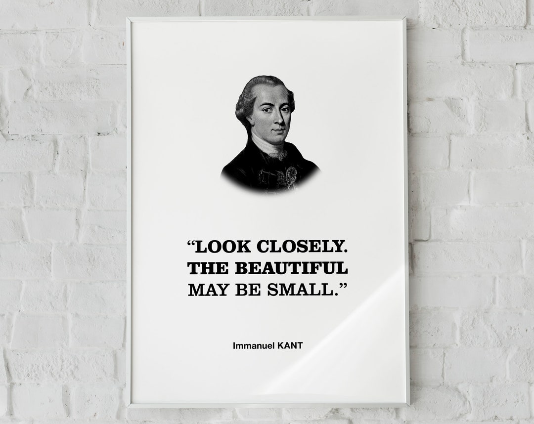 Immanuel Kant Inspirational Quotation Wall Art Print Poster 'look ...
