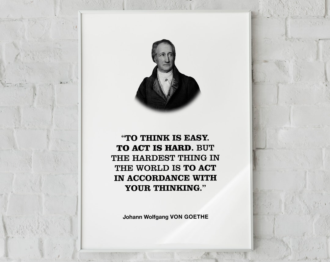 Johann Wolfgang Von Goethe Inspirational Quote Wall Decor Print Poster ...