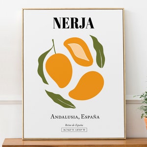 Nerja, Andalusia, Spain, Mango, Wall Art Print Poster, Housewarming ...