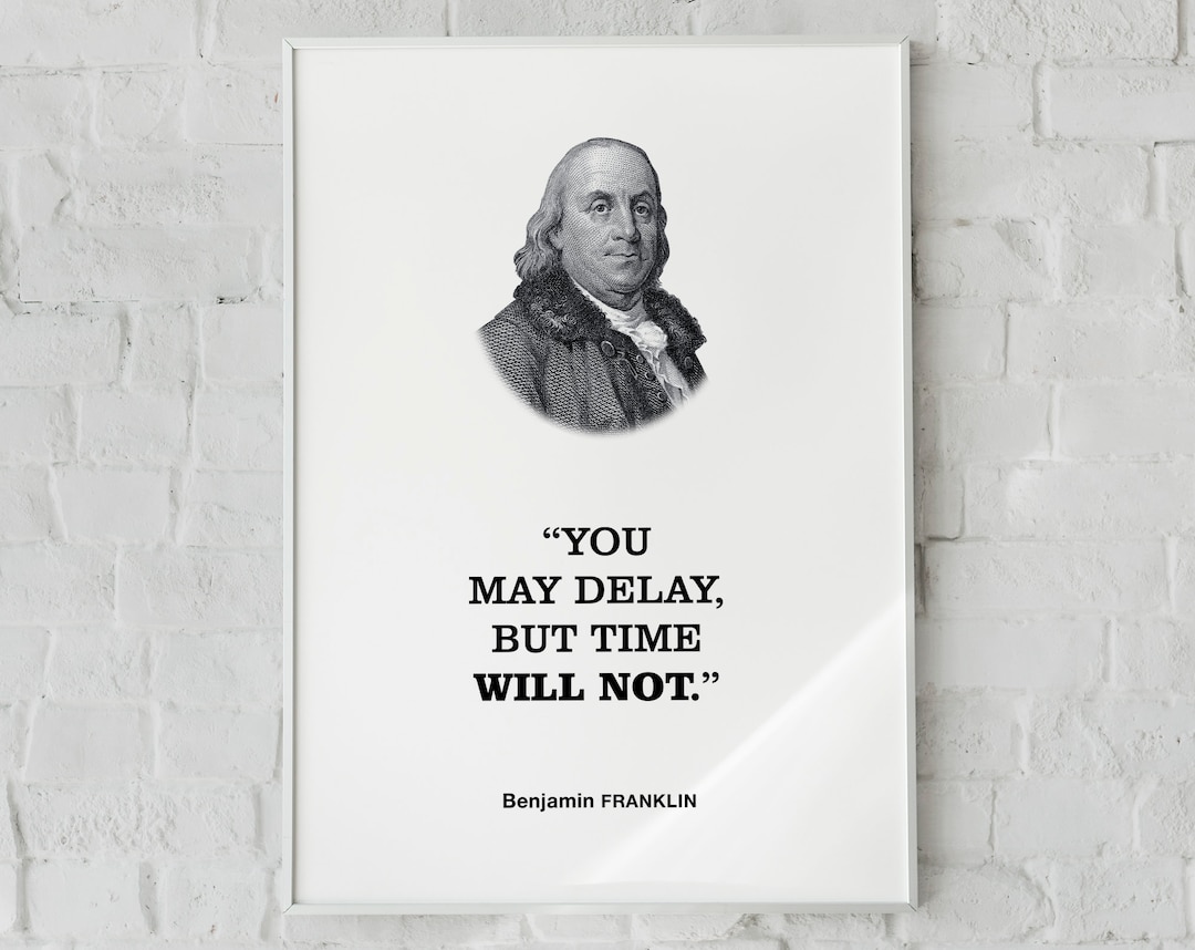 Benjamin Franklin Self Discipline Quote Wall Decor Print Poster 'you ...