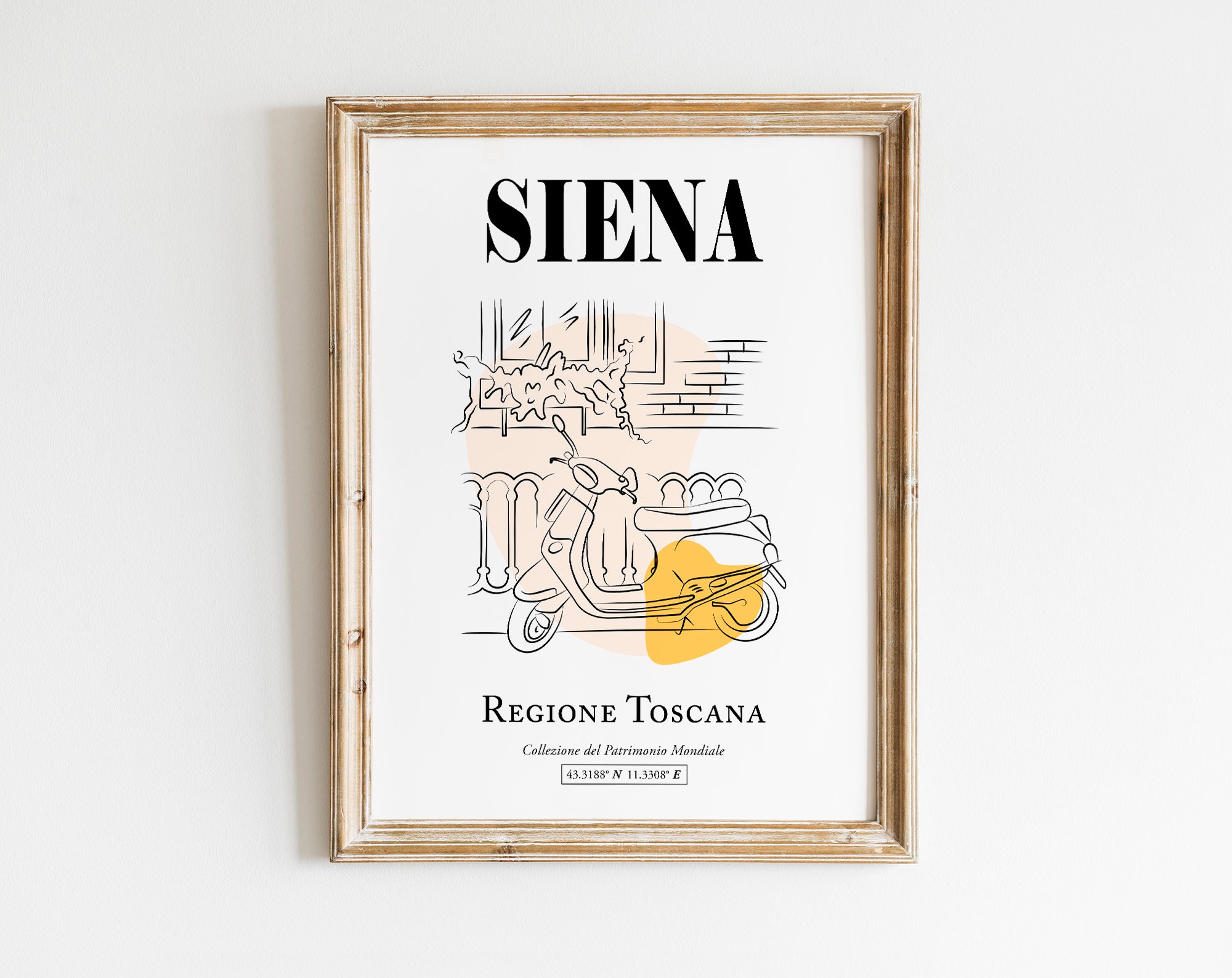 Siena, Italy, Toscana (tuscany) Scooter Siena Wall Decor Print Poster ...