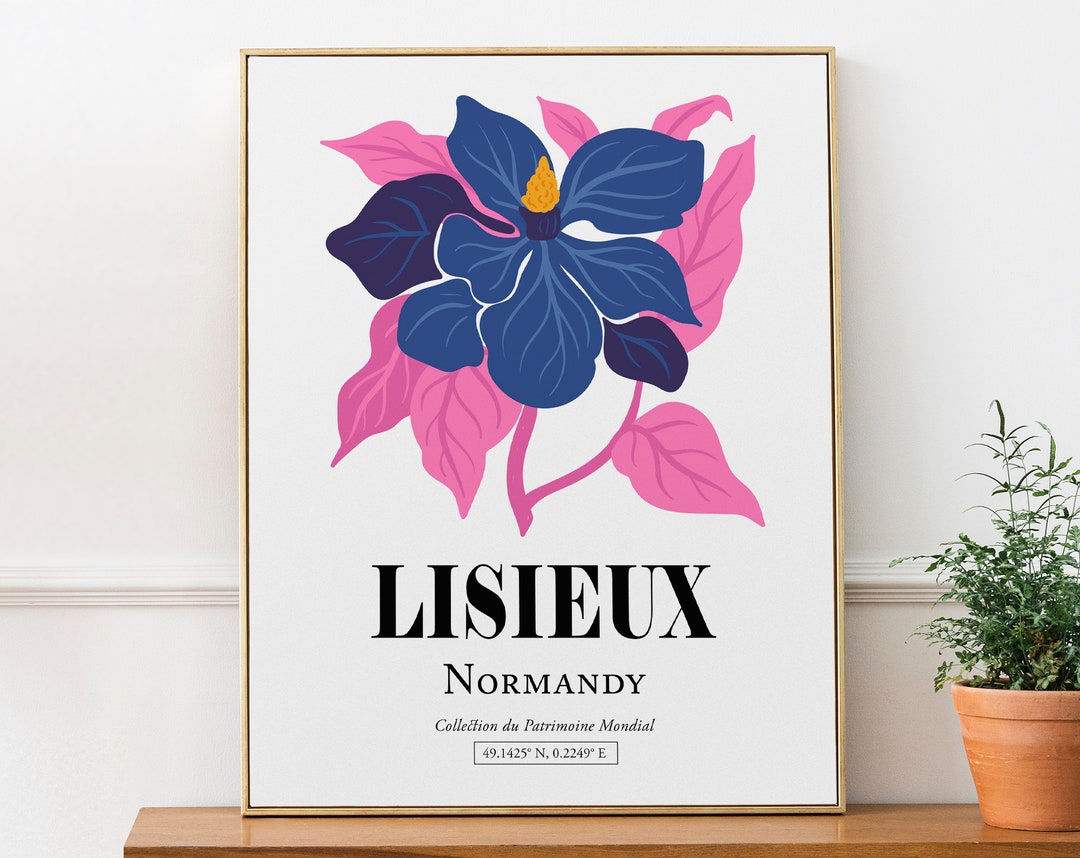 Lisieux Normandy France Blue Flower With Vivid Pink Leaves ...