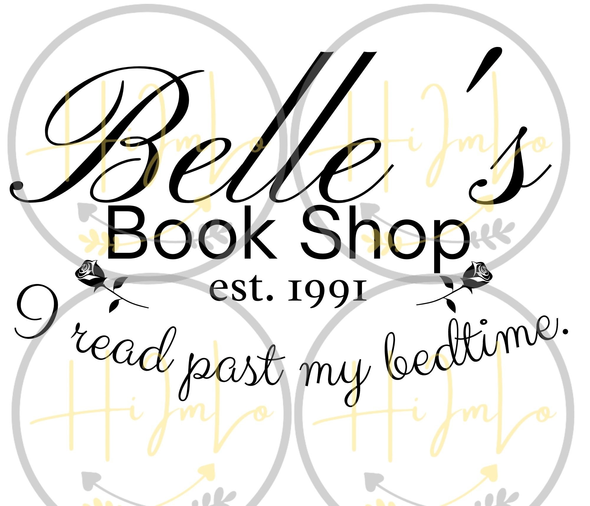 Belle's Bookshop SVG - Etsy
