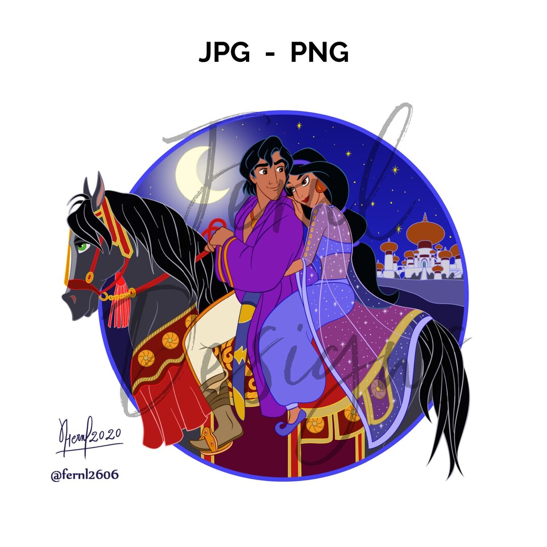 Aladdin Jasmine Princess Prince of Persia Crossover Fan - Etsy