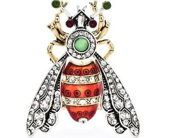 Bee Jewel Brooch - Etsy