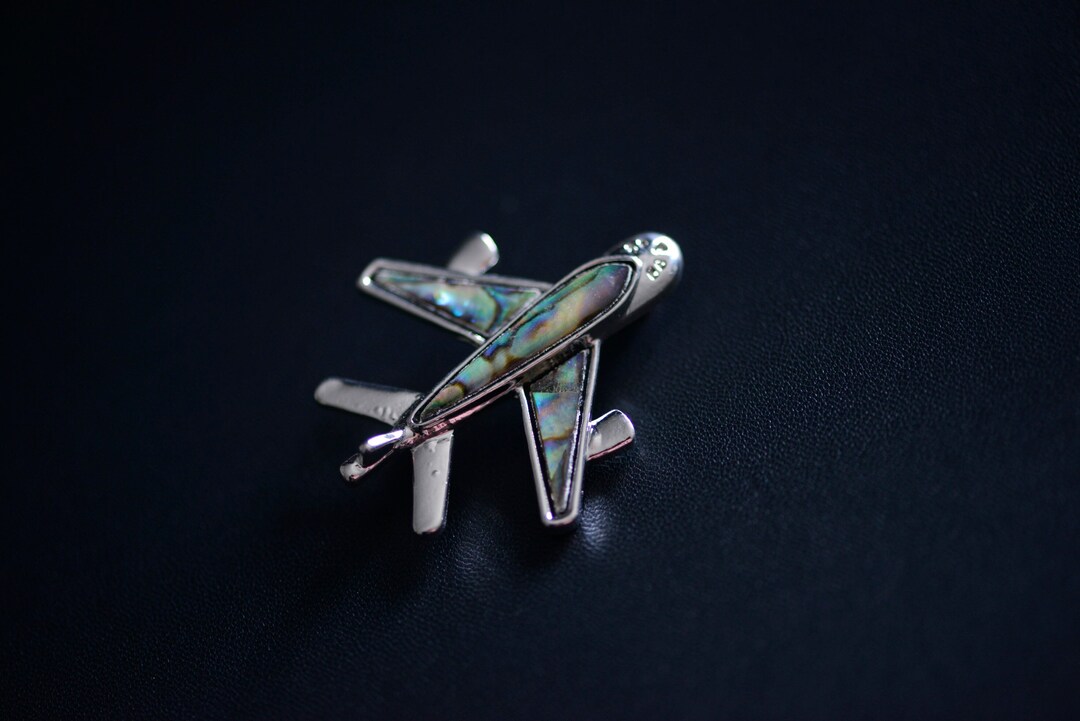 Abalone Shell Pattern Airplane Brooch, Fashion Brooch, Art Deco Style ...