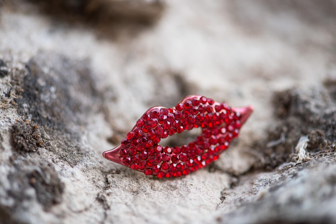 Glamorous, Sparkly and Bold Lip Brooch/chic Accessory, Perfect for ...
