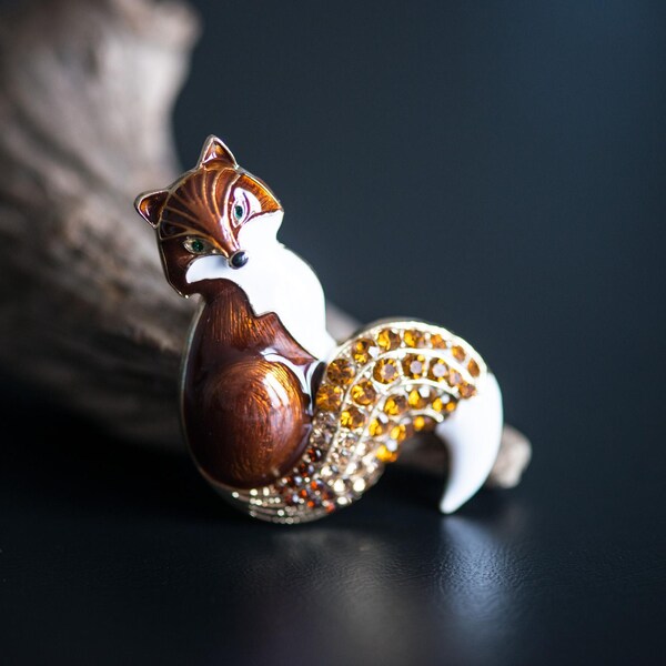 Fox Brooch - Etsy