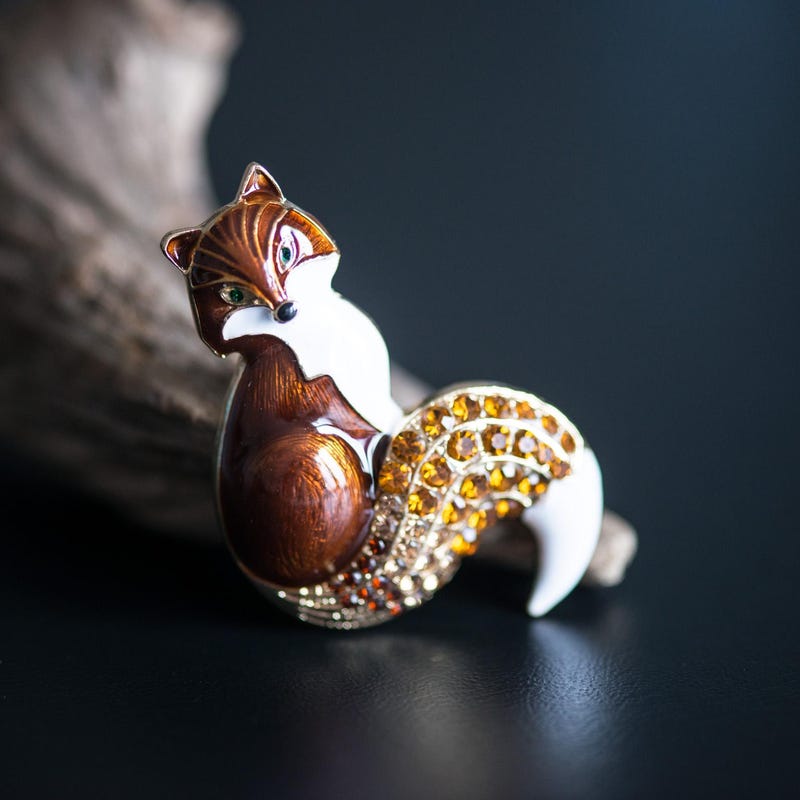 Fox Brooch - Etsy