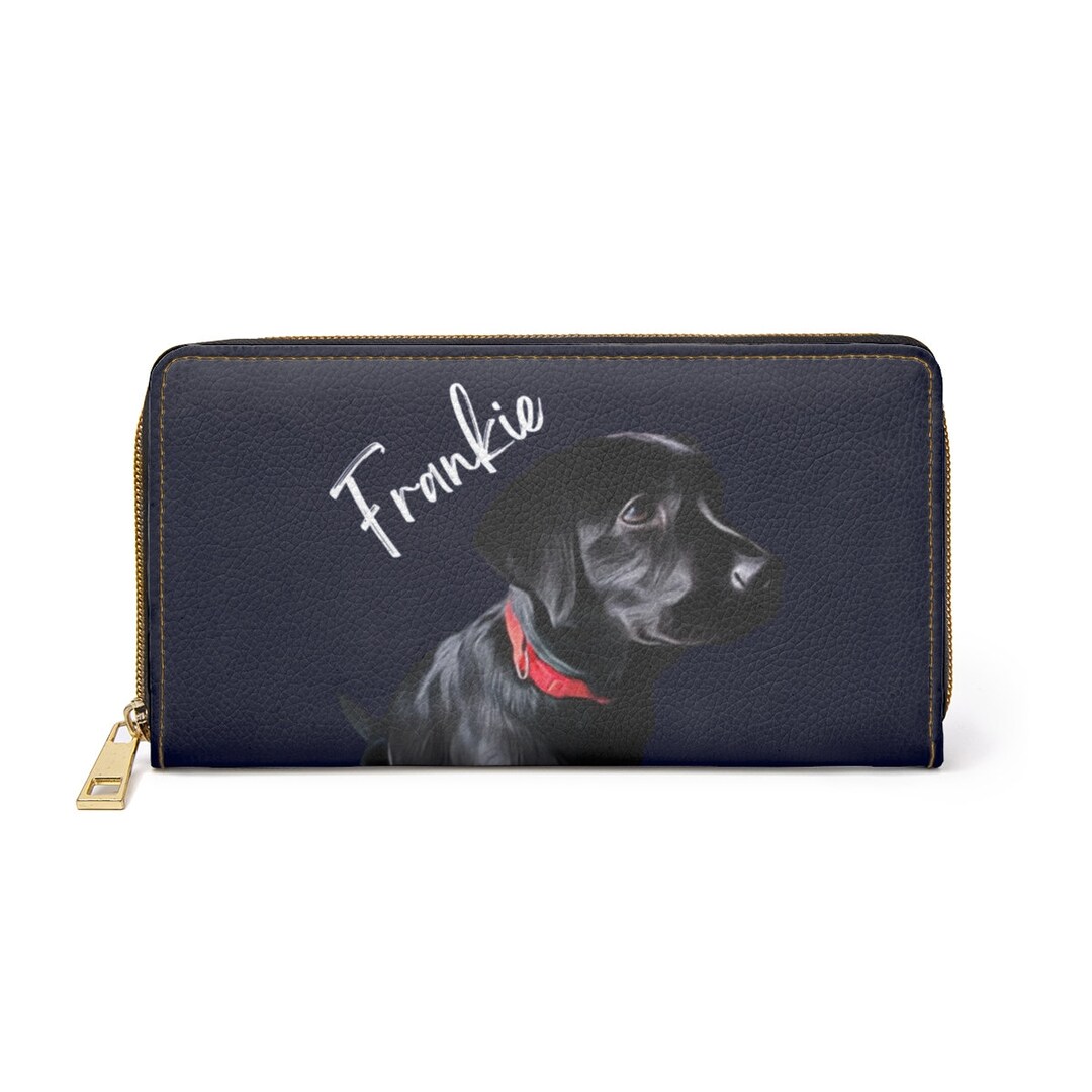 Custom Dog Portrait Zipper Wallet, Custom Pet Zipper Wallet, Custom Dog ...