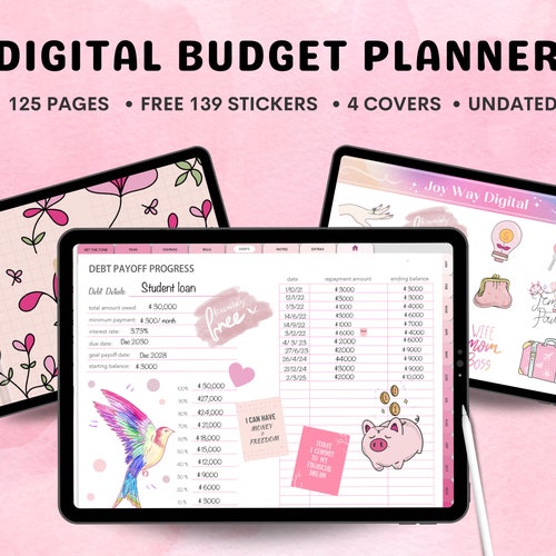 Digital Budget Financial Planner for Ipad Android Goodnotes - Etsy