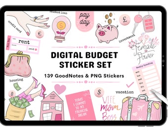 Finance Goodnotes Stickers Money Notability Digital - Etsy