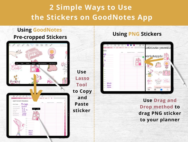 Digital Budget Sticker Book, Cute Financial Planner Stickers, Hand ...