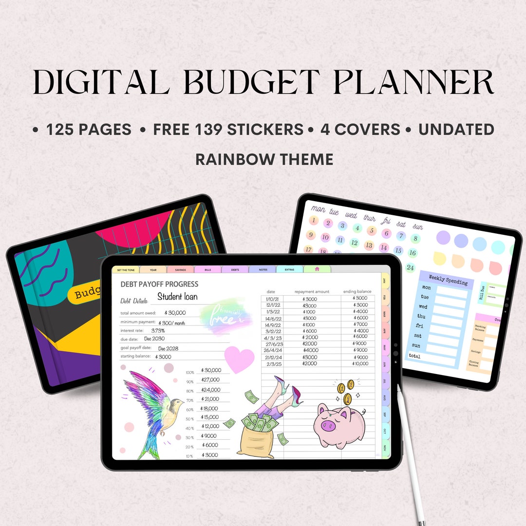 Digital Budget Financial Planner for Ipad, Android, Goodnotes, Xodo ...