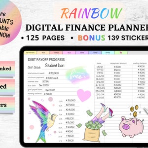 Digital Budget Financial Planner for Ipad Android Goodnotes - Etsy