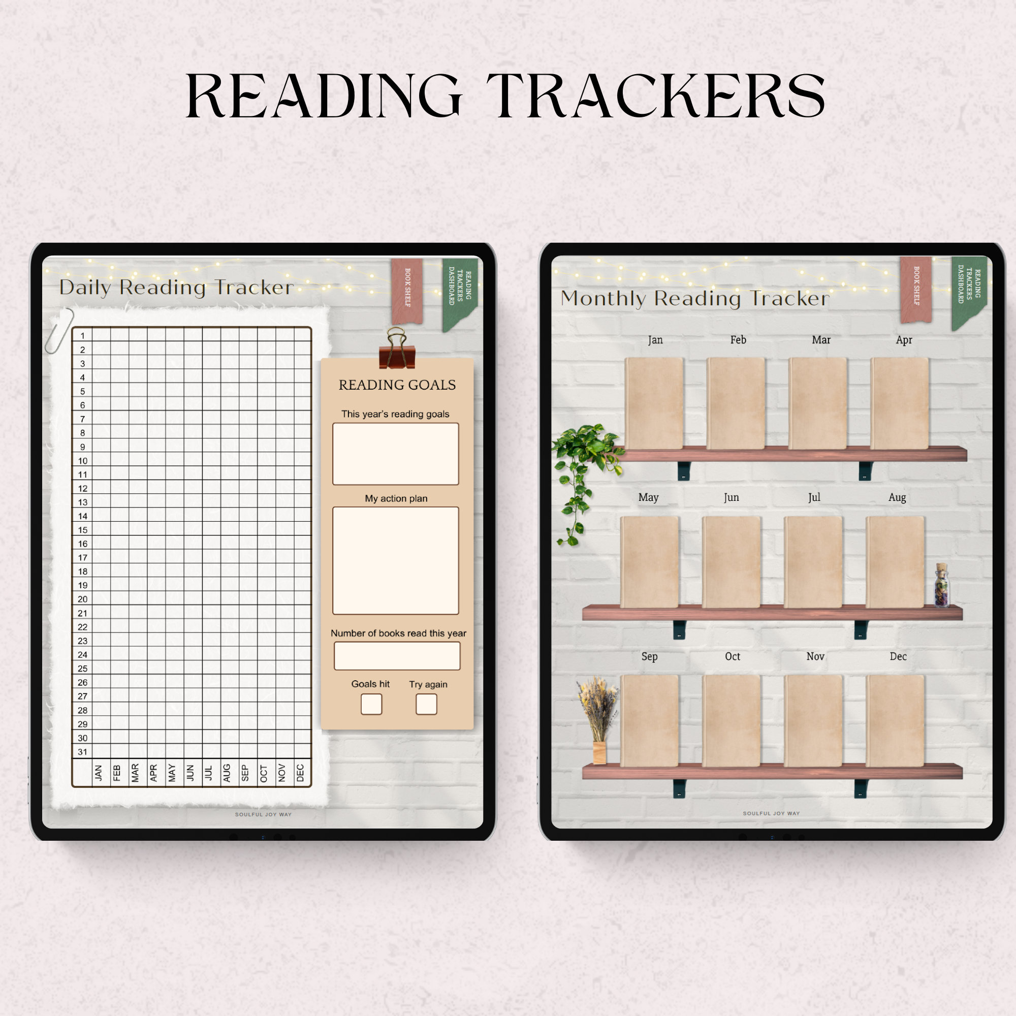 Digital Reading Journal, Reading Tracker, Reading Log, Book Tracker ...