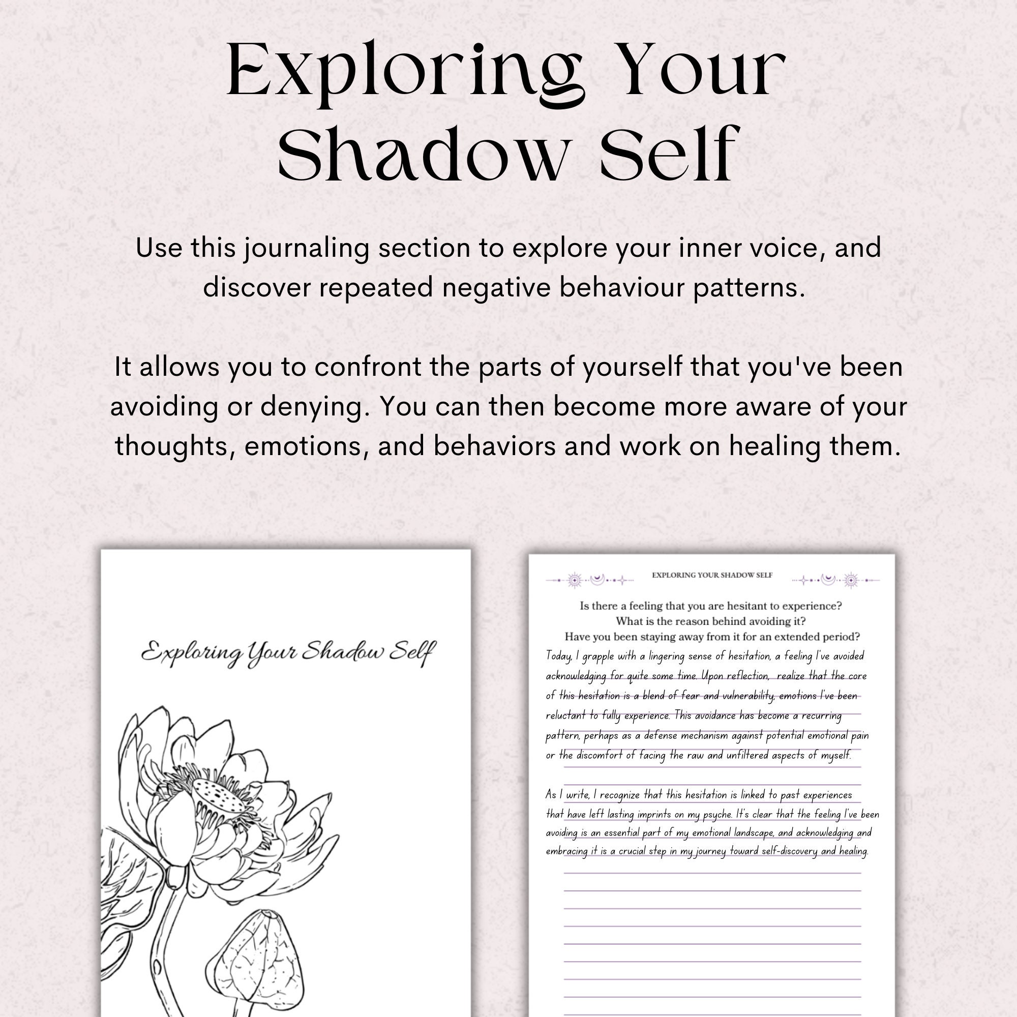 Shadow Work Journal, Anxiety Journal, Therapy Journal, Mindfulness ...