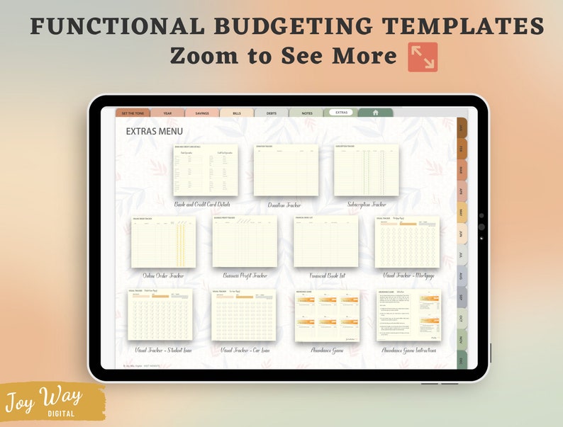 Digital Budget Planner for Ipad, Android, Goodnotes Users, Financial ...