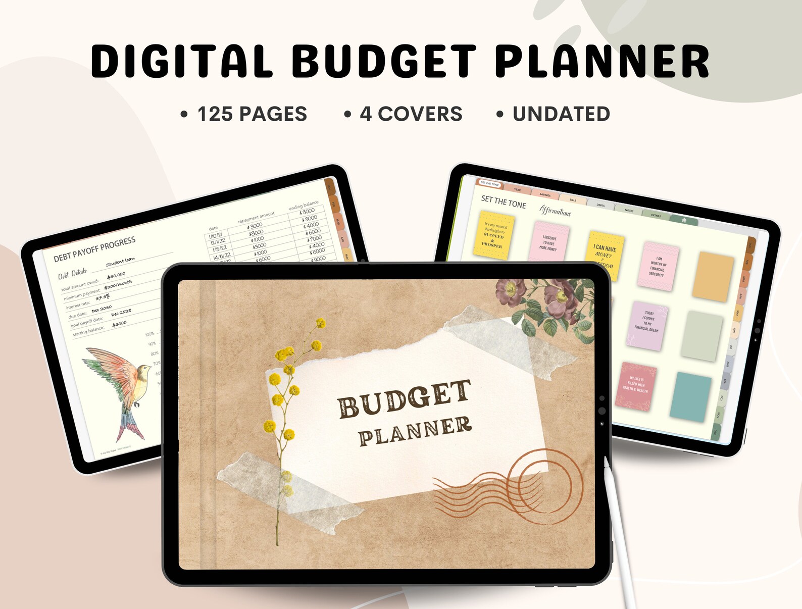Digital Budget Planner for Ipad Android Goodnotes Users - Etsy