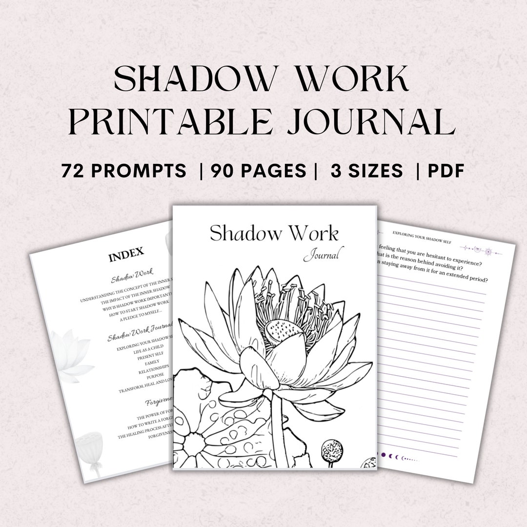 Shadow Work Journal, Anxiety Journal, Therapy Journal, Mindfulness ...
