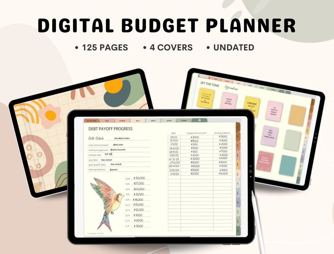 Digital Budget Planner for Ipad Android Goodnotes Users - Etsy