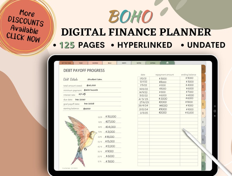 Digital Budget Planner for Ipad Android Goodnotes Users - Etsy