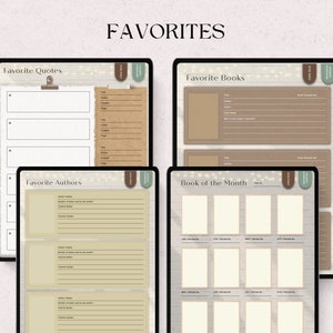 Digital Reading Journal, Reading Tracker, Reading Log, Book Tracker ...