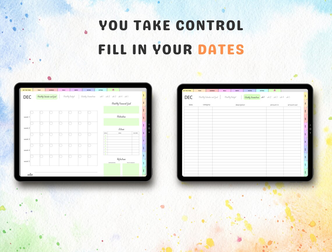 Digital Budget Financial Planner for Ipad Android Goodnotes - Etsy