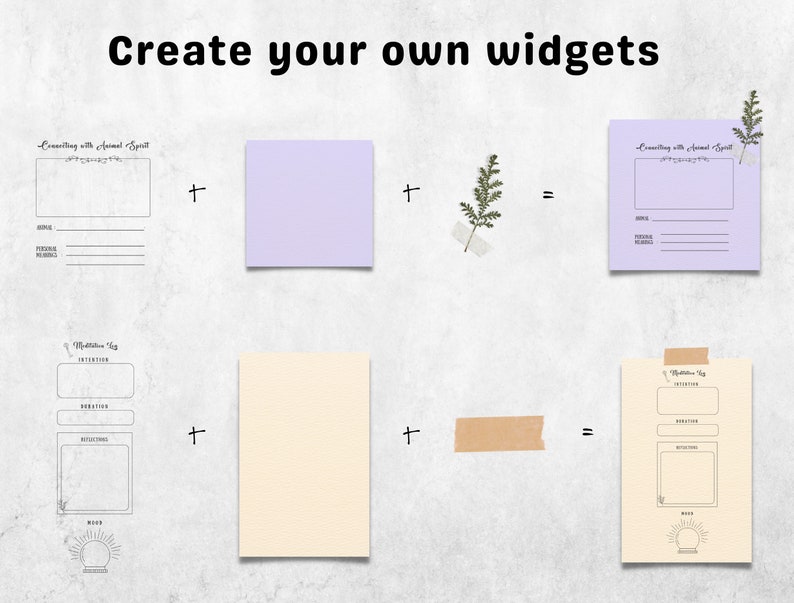 Witchy Digital Widgets Digital Stickers for Ipad Android - Etsy