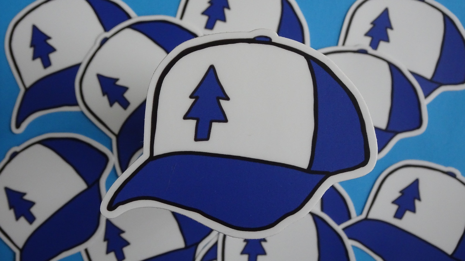 Gravity Falls Dipper Hat Sticker | Etsy