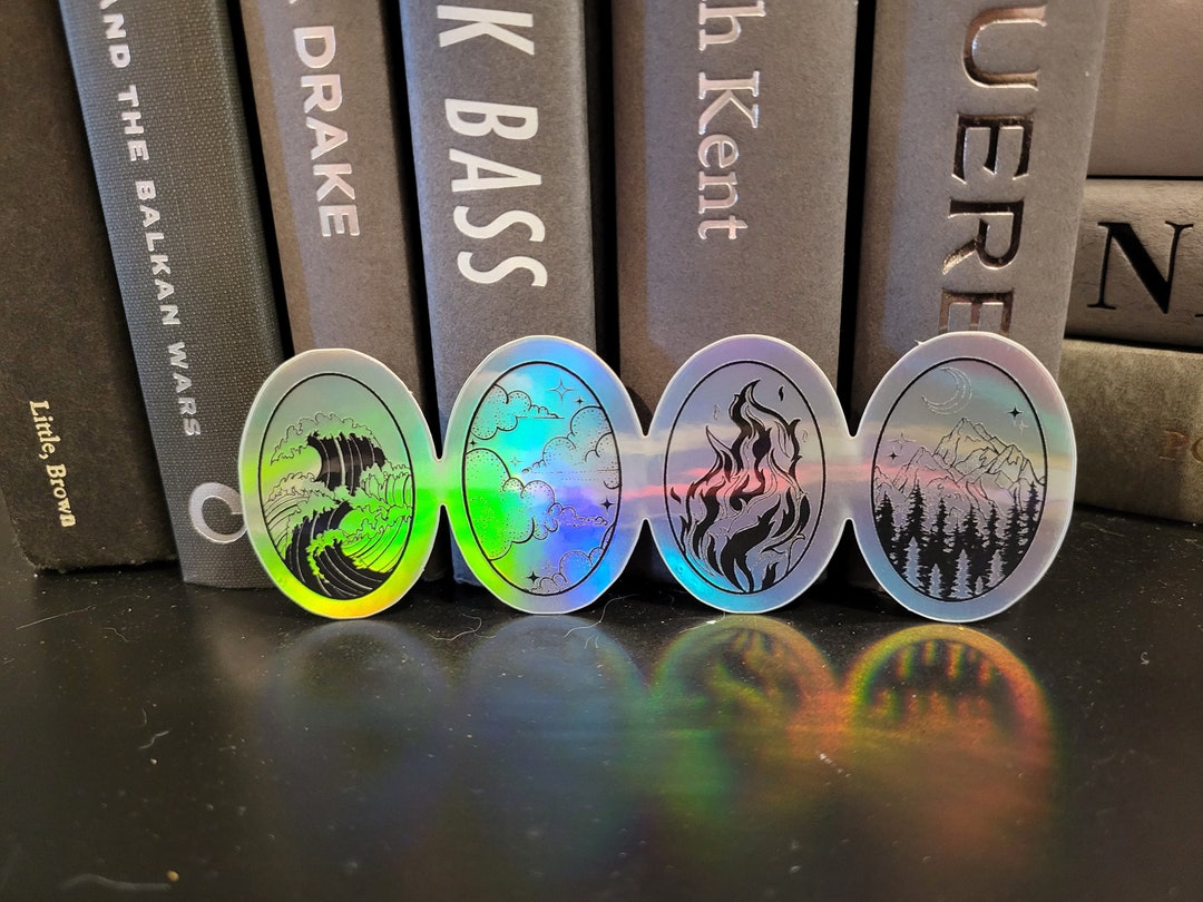 Holographic Four Elements Sticker - Etsy